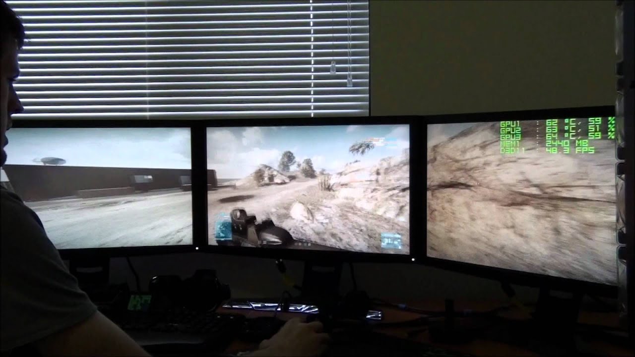 Battlefield 3 Performance NVIDIA Surround 5760x1080 - YouTube