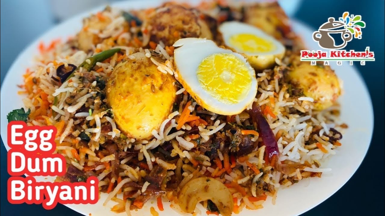 Egg Dum Biryani | अंडा दम बिरयानी | Hyderabadi egg biryani recipe ...