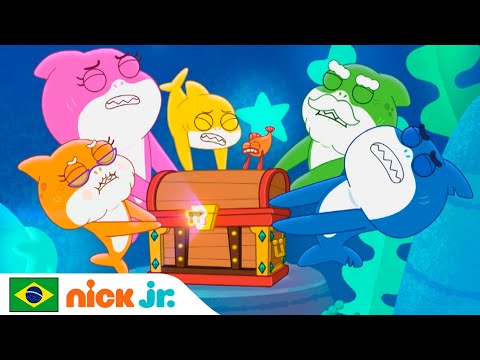 Baby Shark | A família Tubarão encontrou um TESOURO! | Nick Jr. em Português