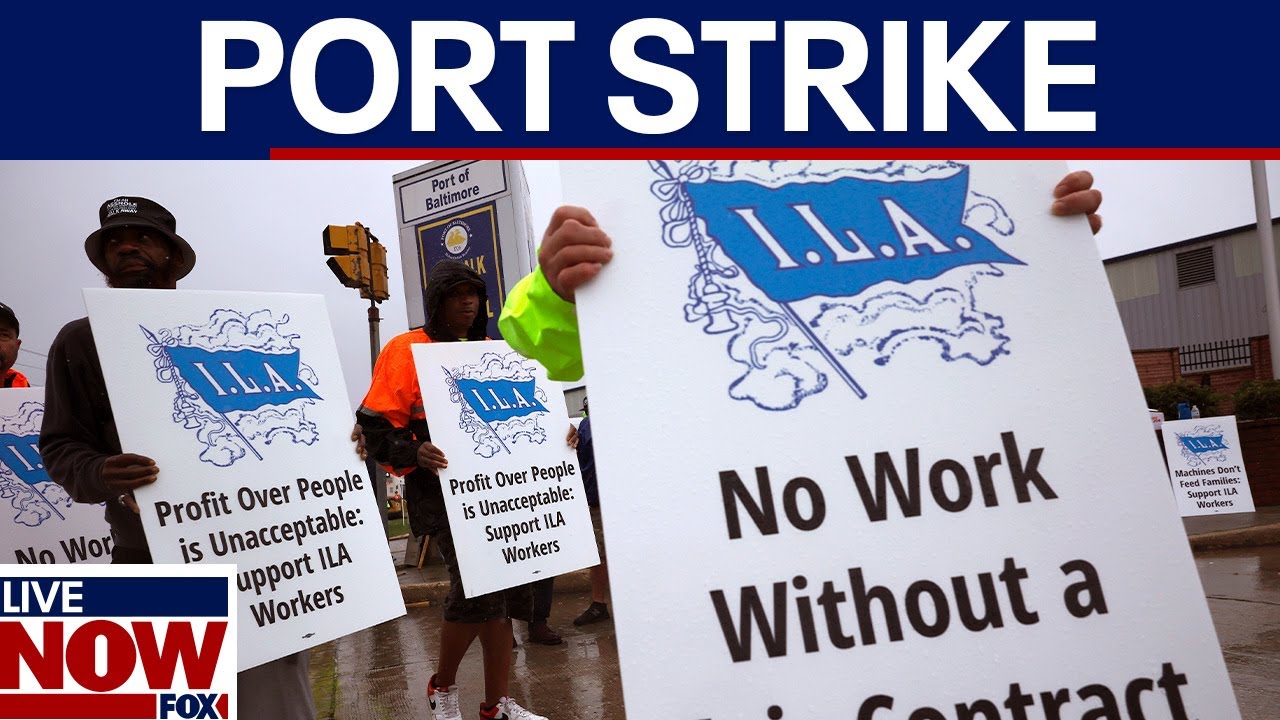 Port strike 2024: Dockworkers demand 77% wage increase | LiveNOW from ...