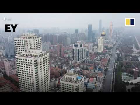 Çin koronavirüs dron görüntüleri hayalet kasaba Wuhan mühürlü salgın merkezi
