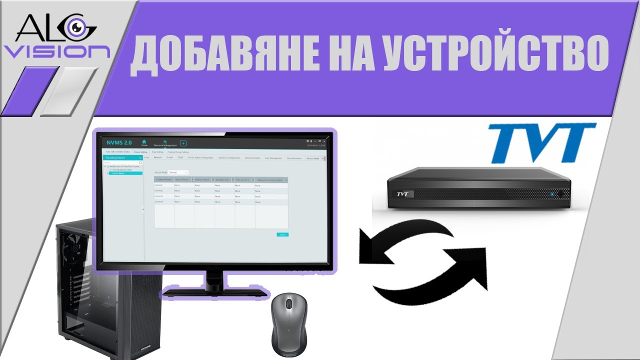 Добавяне На TVT DVR/NVR Устройство В NVMS - YouTube