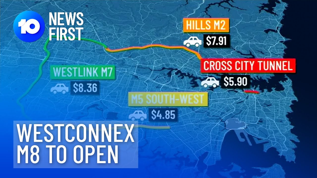 WestConnex M8 To Open Soon | 10 News First - YouTube