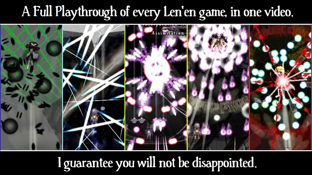 A Full Playthrough of every Len'en game and its Extra Stage (1080p ...