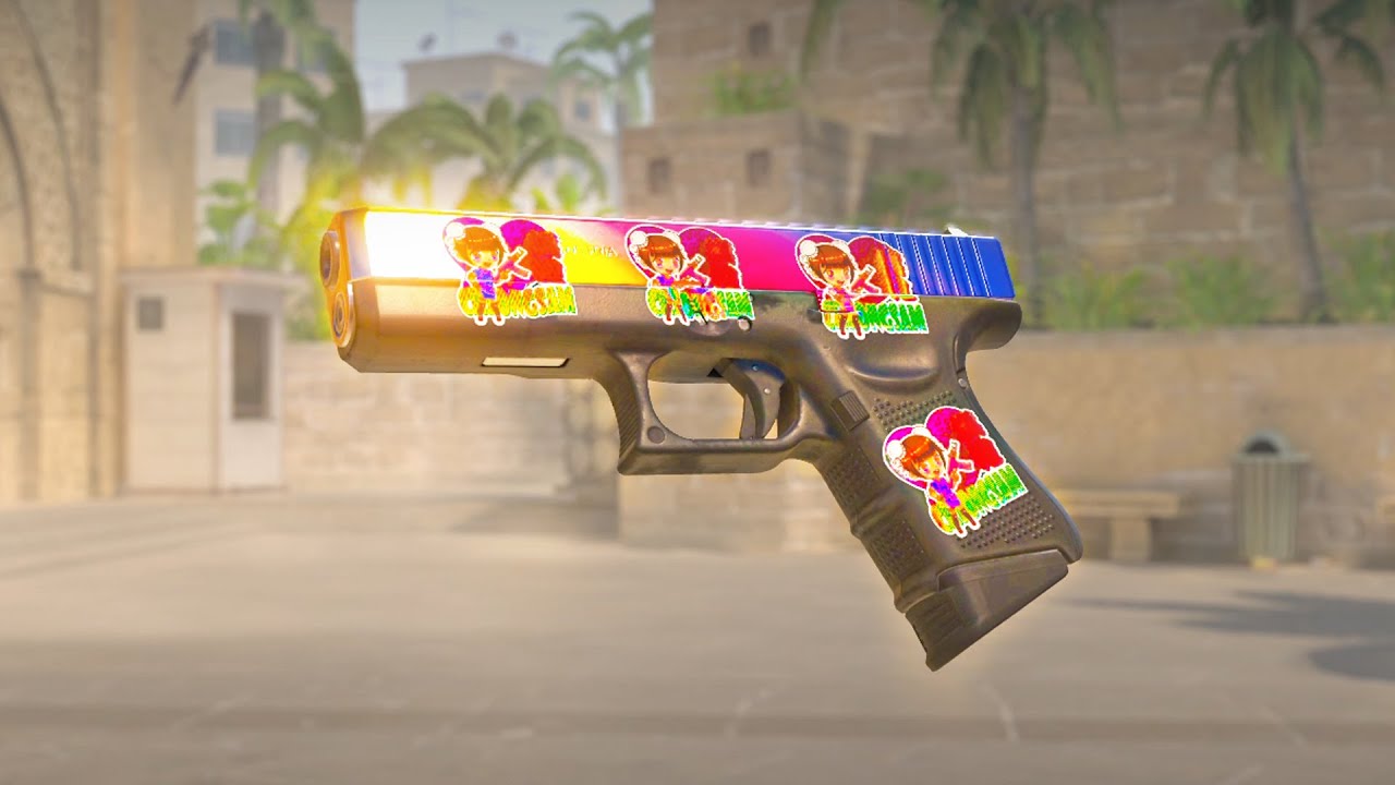 CS2 Updated GLOCK 18 FADE - 4x Sticker Craft - YouTube