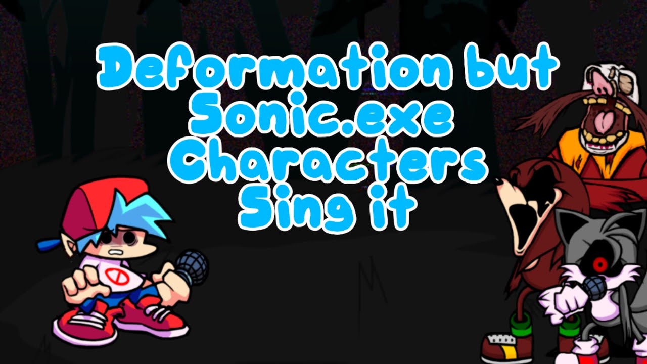 FNF - Deformation but Triple Trouble Characters Sing it - YouTube