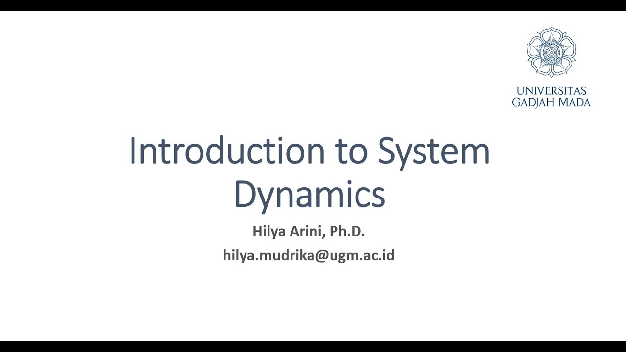(1/2) System Dynamics - Introduction - YouTube