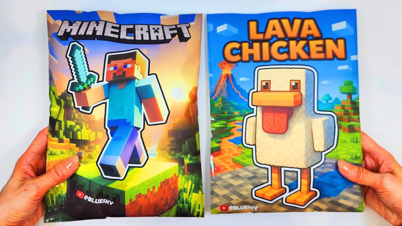 Minecraft 🐔Lava Chicken Blind Bag #unboxing #asmr #papercraft #steve ...