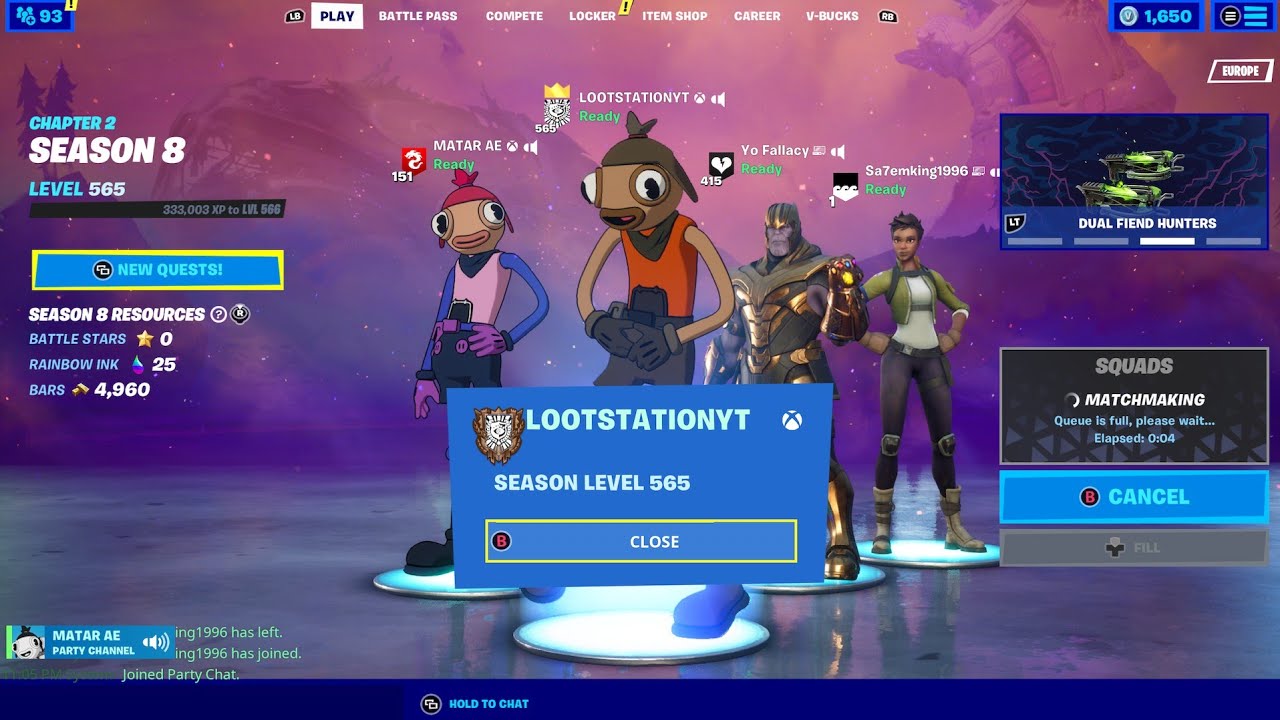 CURRENT LEVEL IN FORTNITE SEASON 8 - YouTube