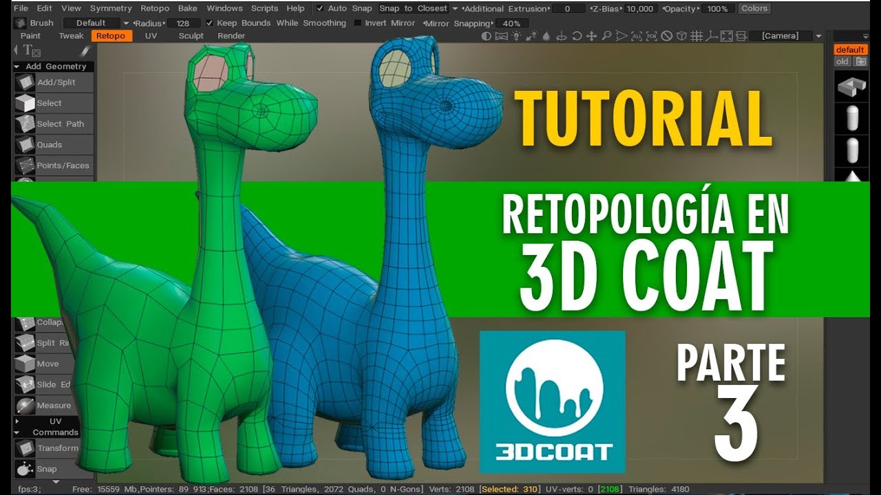 Retopología en 3DCoat ::: Parte 3 - YouTube