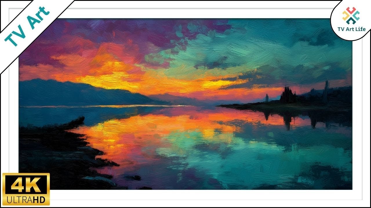 Relaxing Sunset Art for Your TV | Impressionist Oil Painting ...