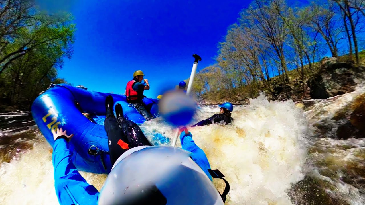Concord River Rafting - Surfing Three Beauties - YouTube