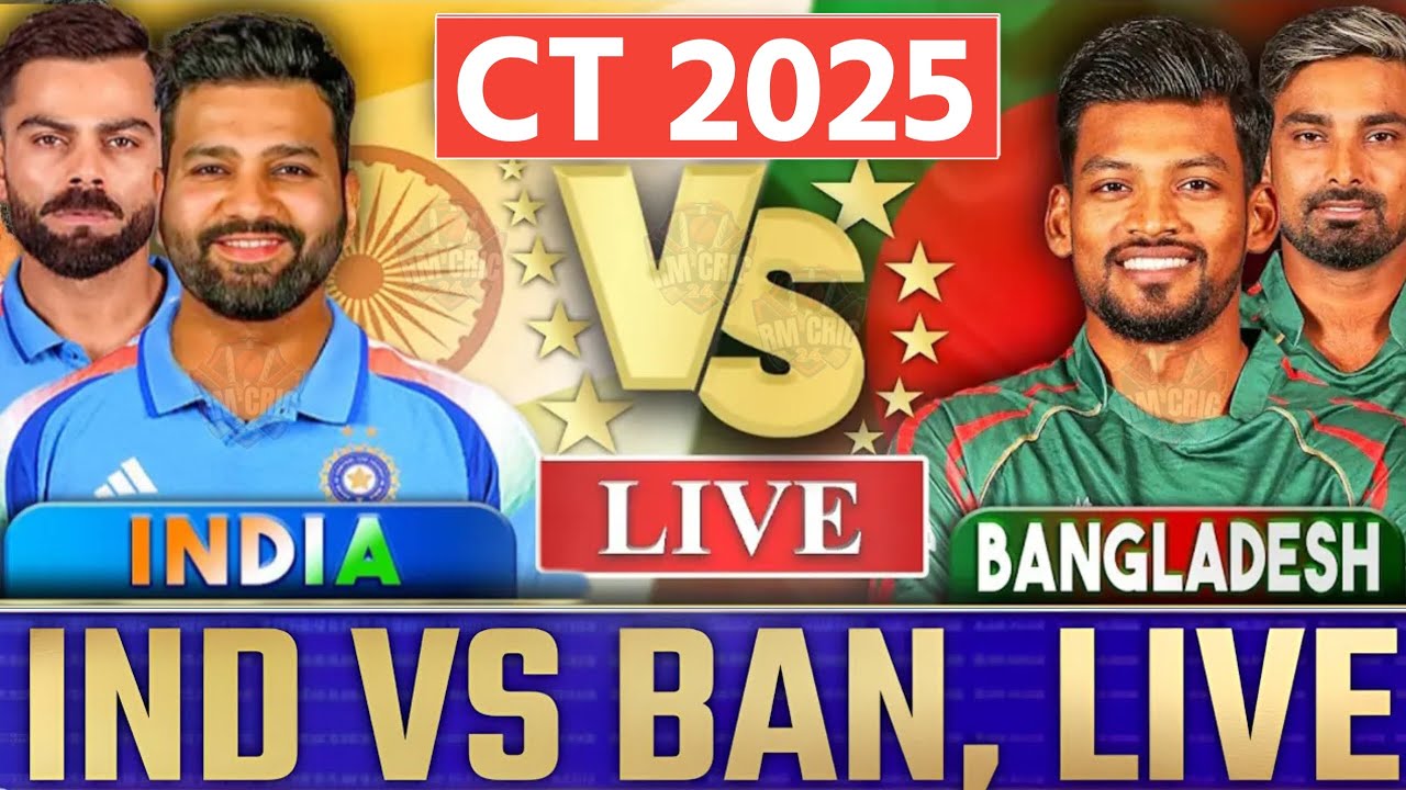 🔴 Live- IND vs BAN Champion trophy 2025 Live today। India vs Banglades ...