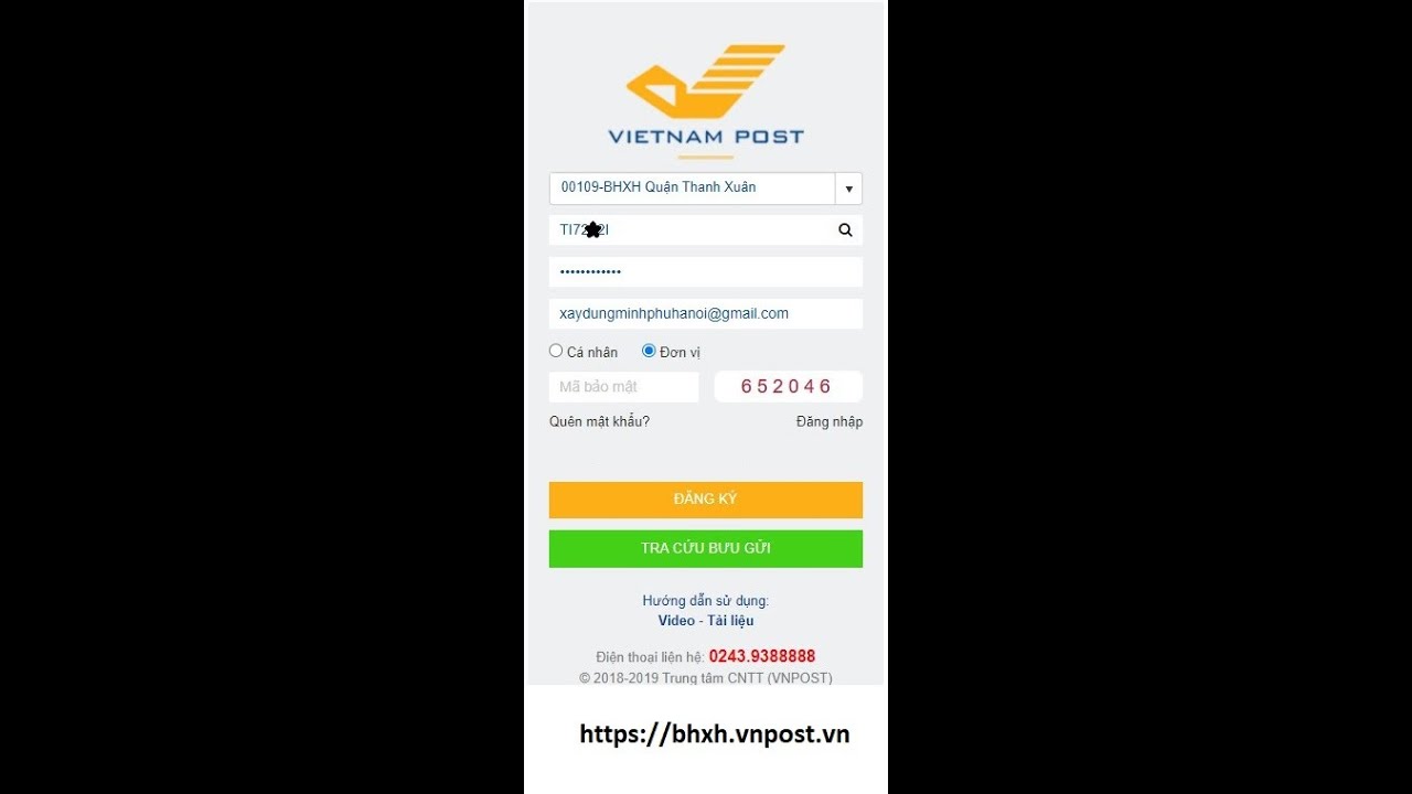 Hướng dẫn tạo tài khoản vnpost.vn nộp hồ sơ bhxh tại nhà/tại đơn vị cơ ...