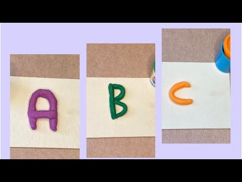 How to make the alphabetical Letter “ A,B,C “ in clay / Nursery Kids ...