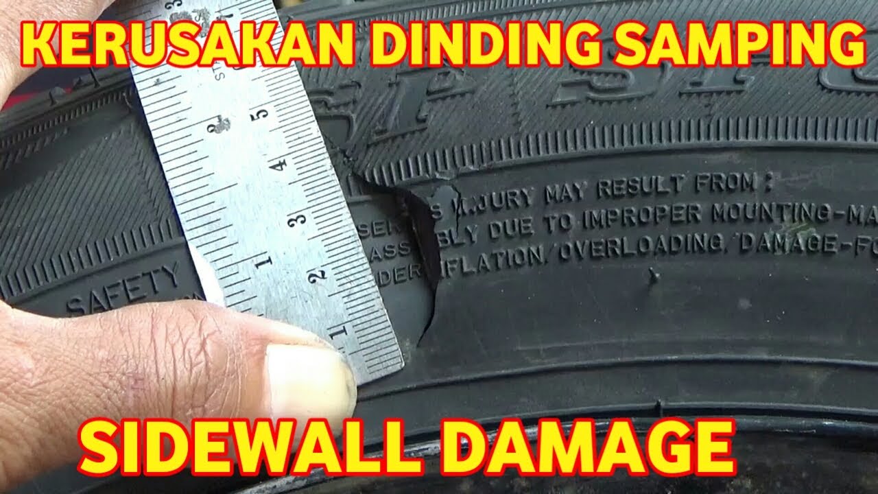 Cara menambal ban luar Sobek samping 4 cm / Sidewall damage - YouTube