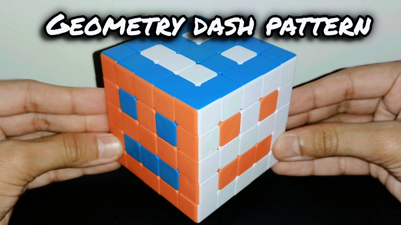 Geometry dash pattern on 5x5 rubiks cube! |Gubixy - YouTube
