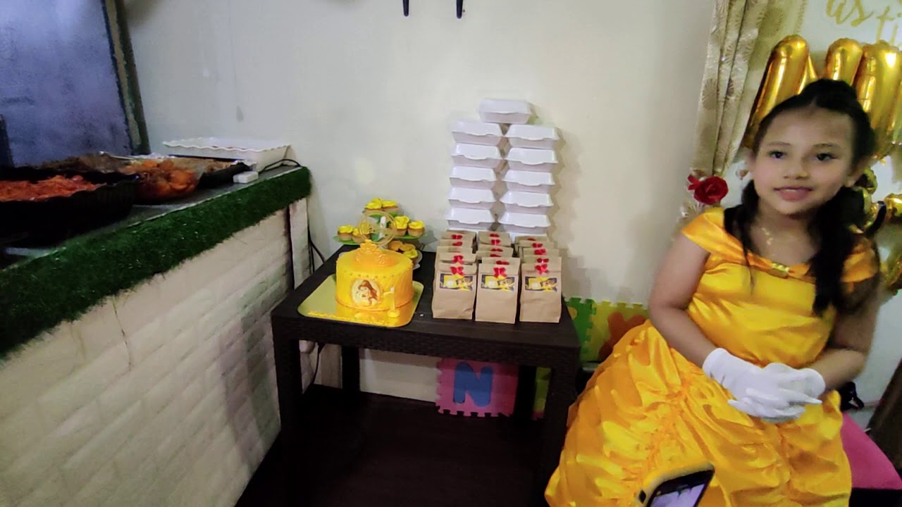 Niah's 7th Birthday as Princess Belle - YouTube