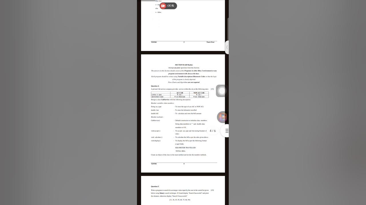 Icse Class 10th Computer Application Question Paper 2020 Youtube