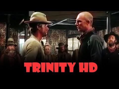 Trinity - Meu nome é ninguem HD (duelo no bar e tapas na cara)