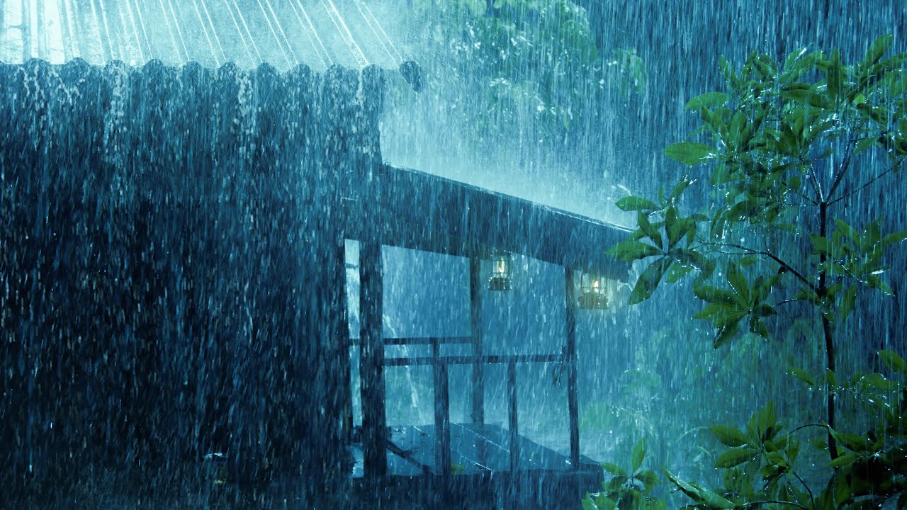 DEEP SLEEP INSTANTLY with Heavy Rainstorm & Mighty Thunder at Night ...