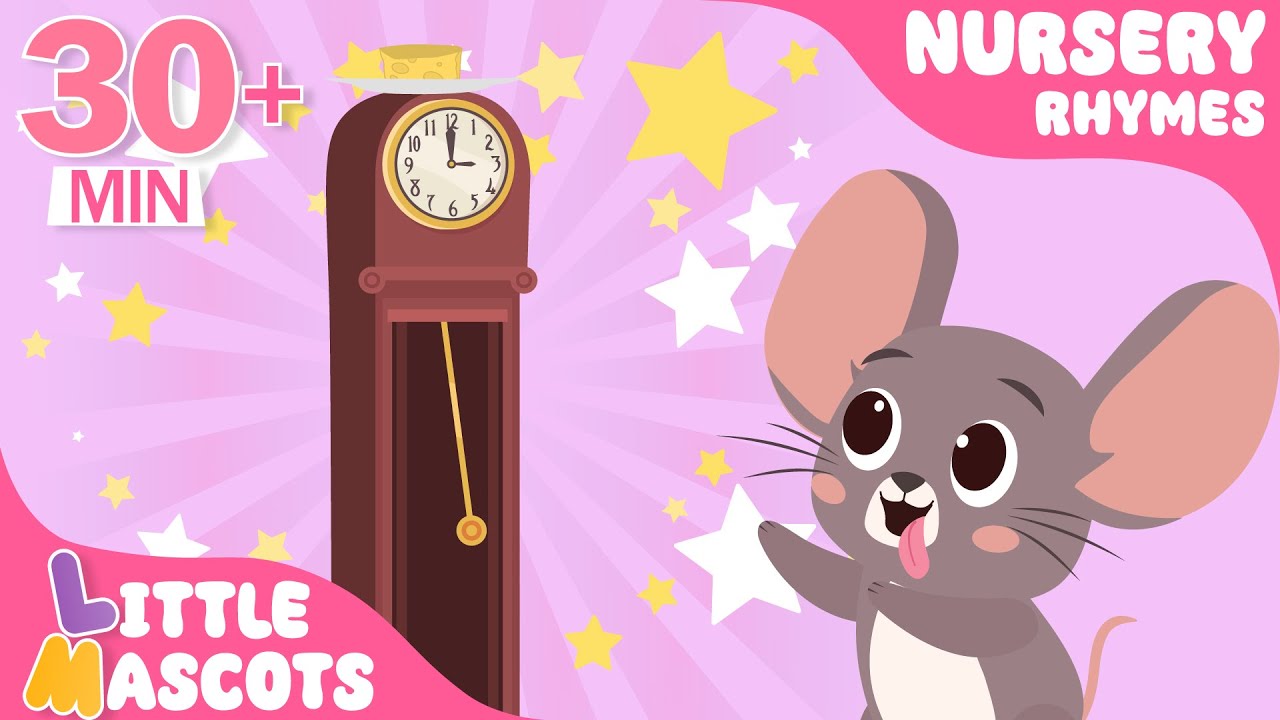 Hickory Dickory Dock🐭 + Count To 10 + more | Little Mascots Nursery ...