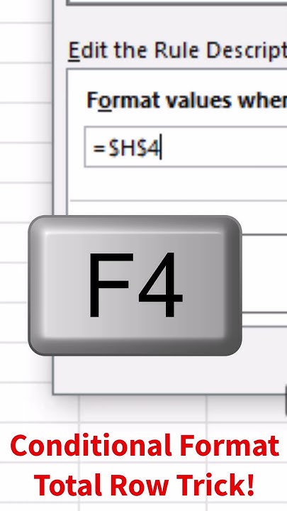 Format Total Row In Dynamic Spilled Array Conditional Formatting Short Excel Magic Trick 02