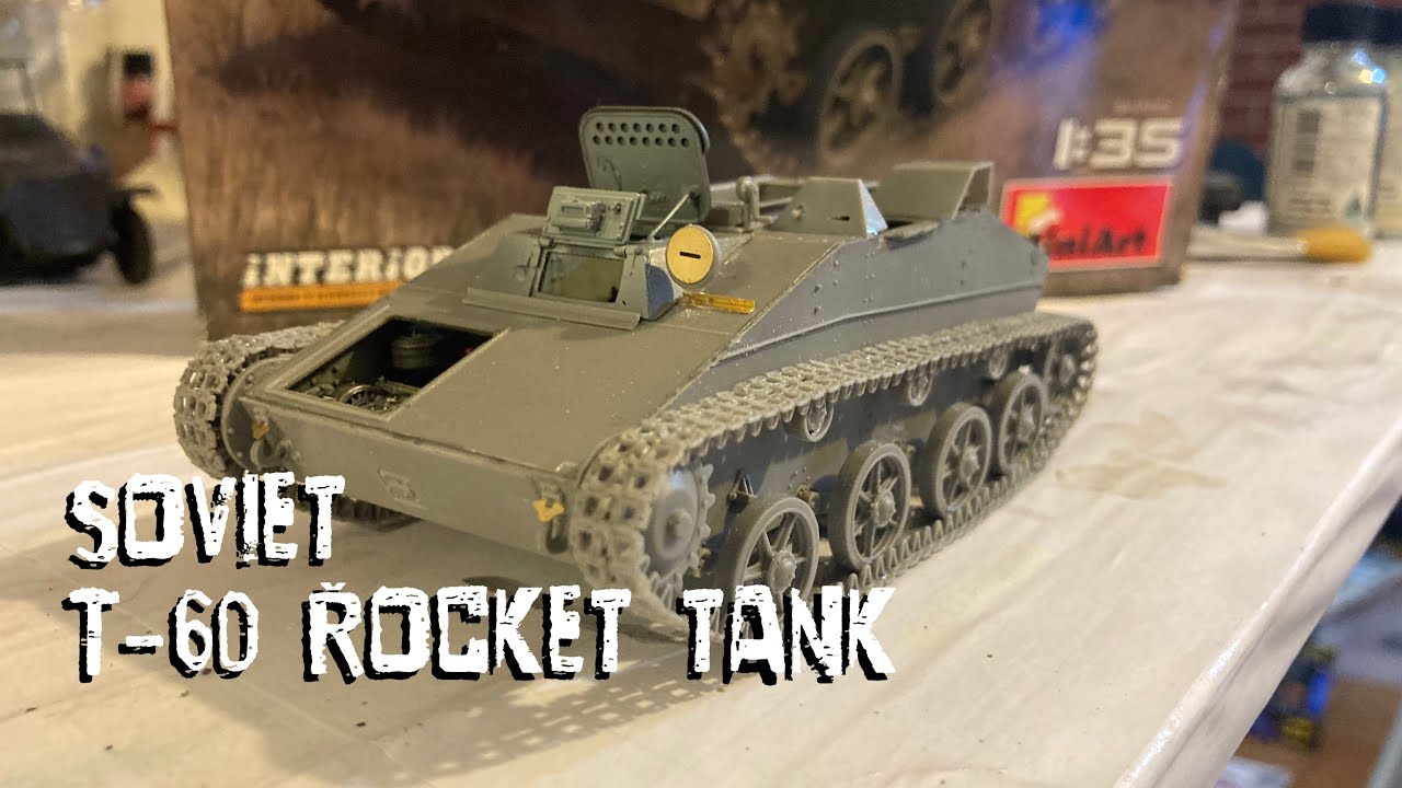 Building Miniarts T-60 Rocket tank part 3: the exterior build - YouTube