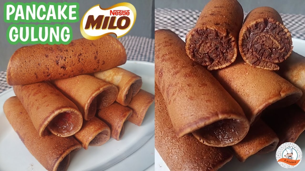 Resep Pancake Milo Gulung Wajib Coba - YouTube