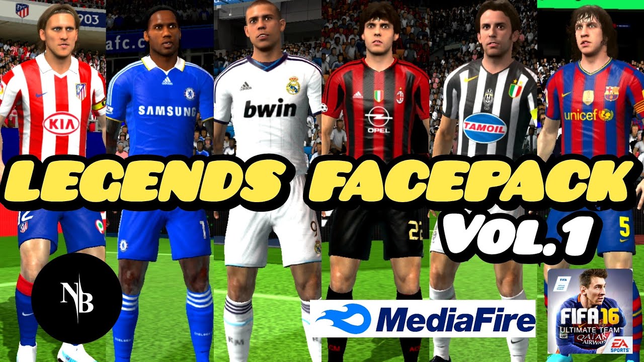 LEGENDS FACEPACK VOL.1 FIFA 16 MOBILE - YouTube
