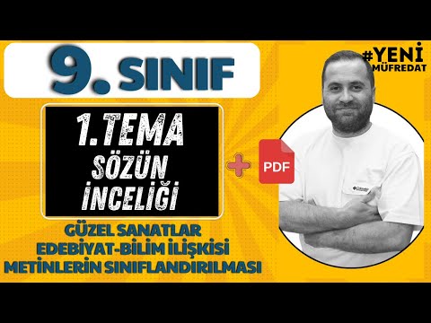 9. SINIF EDEBİYAT 1. TEMA (ÜNİTE) -GÜZEL SANATLAR- YENİ MÜFREDAT KONU ANLATIMI
