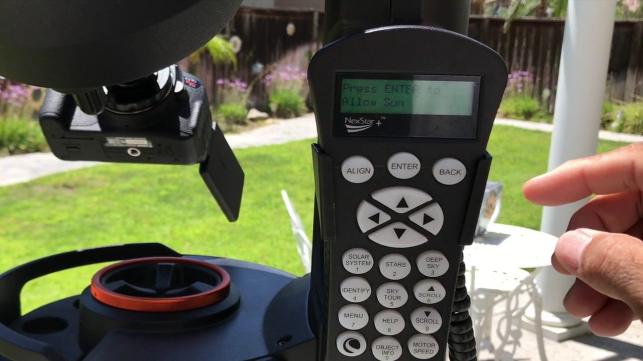Celestron NEXSTAR Solar Tracking Settings - YouTube