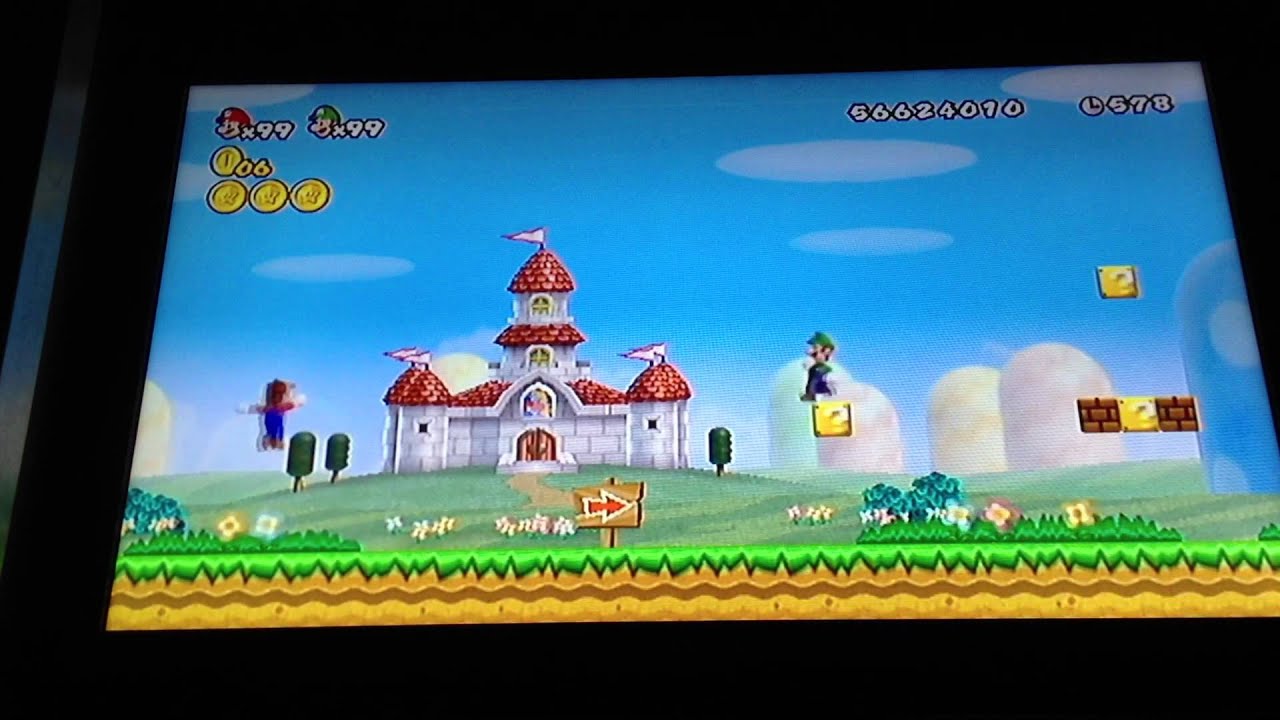 New super Mario bros Wii 99 lives easter egg - YouTube