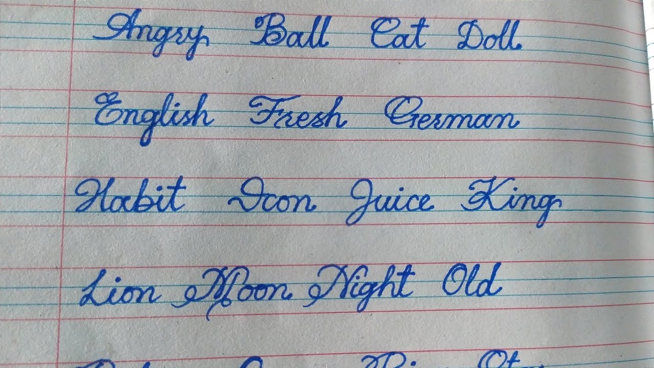 Learn Beautiful Cursive Handwriting | How to Improve English ...