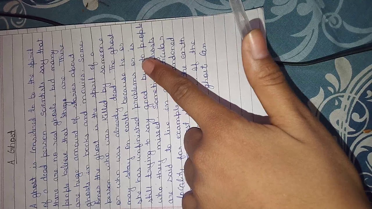 Paragraph on A ghost 👻👻💀 - YouTube