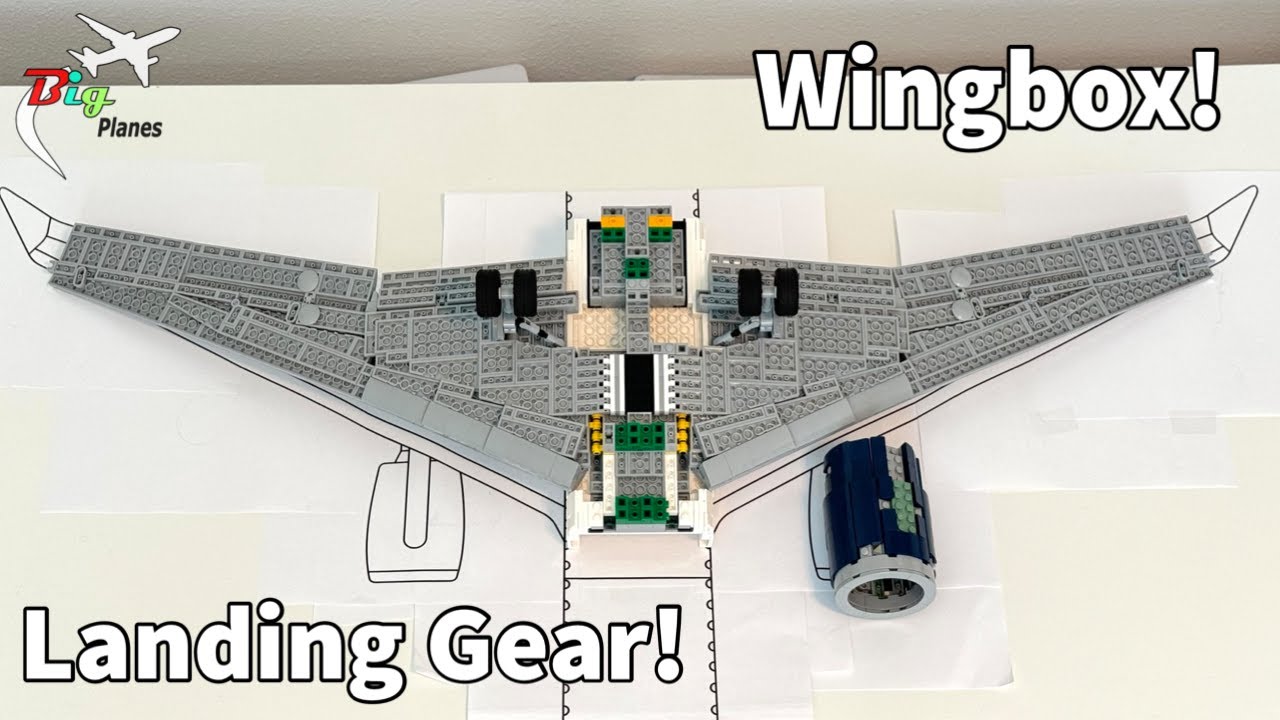 LEGO JetBlue Airbus A220 Update! Wing-box Landing Gear and More! - YouTube