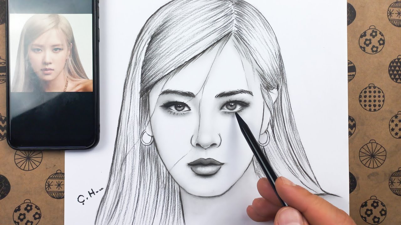 Blackpink Rose Çizimi, Adım Adım Karakalem Blackpink Rose Çizimi Nasıl ...