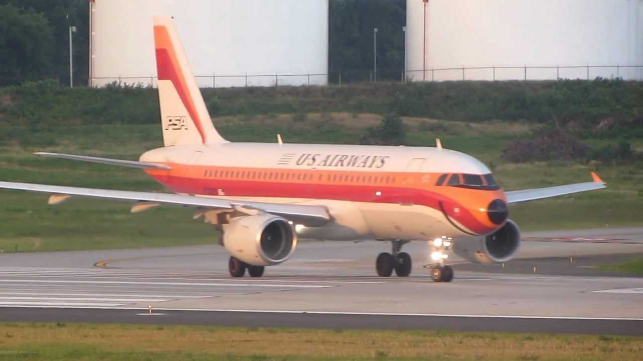 US Airways PSA A319 Takeoff - YouTube