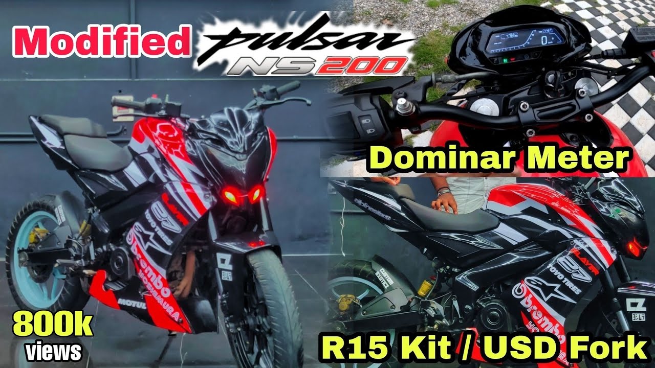 NS200 Modification Review | USD Fork | R15 kit | Full Body Wrapping ...