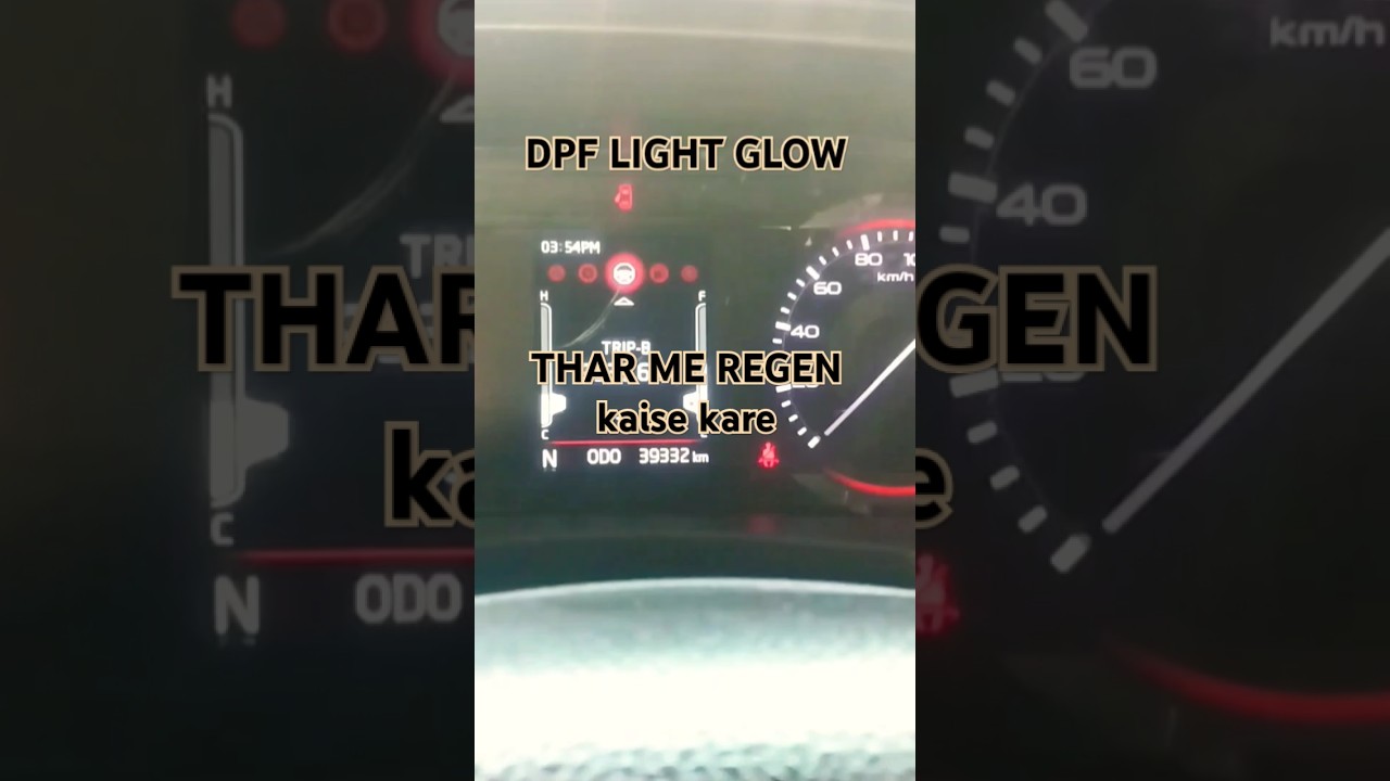 DPF light glowing #mahindrathar #regen #tharlover #viralreel #REGEN ...