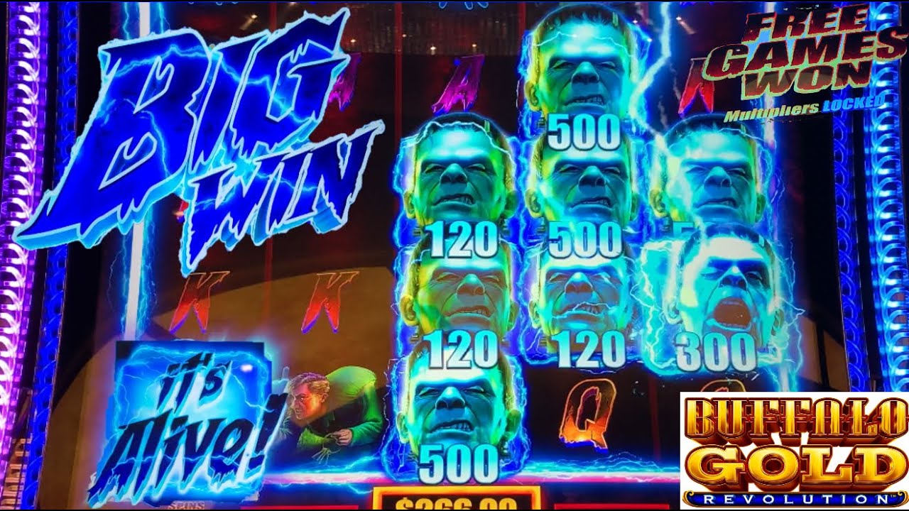 IT'S ALIVE! BIG WINS! FRANKENSTEIN HIGH LIMIT SLOT MACHINE! BUFFALO ...