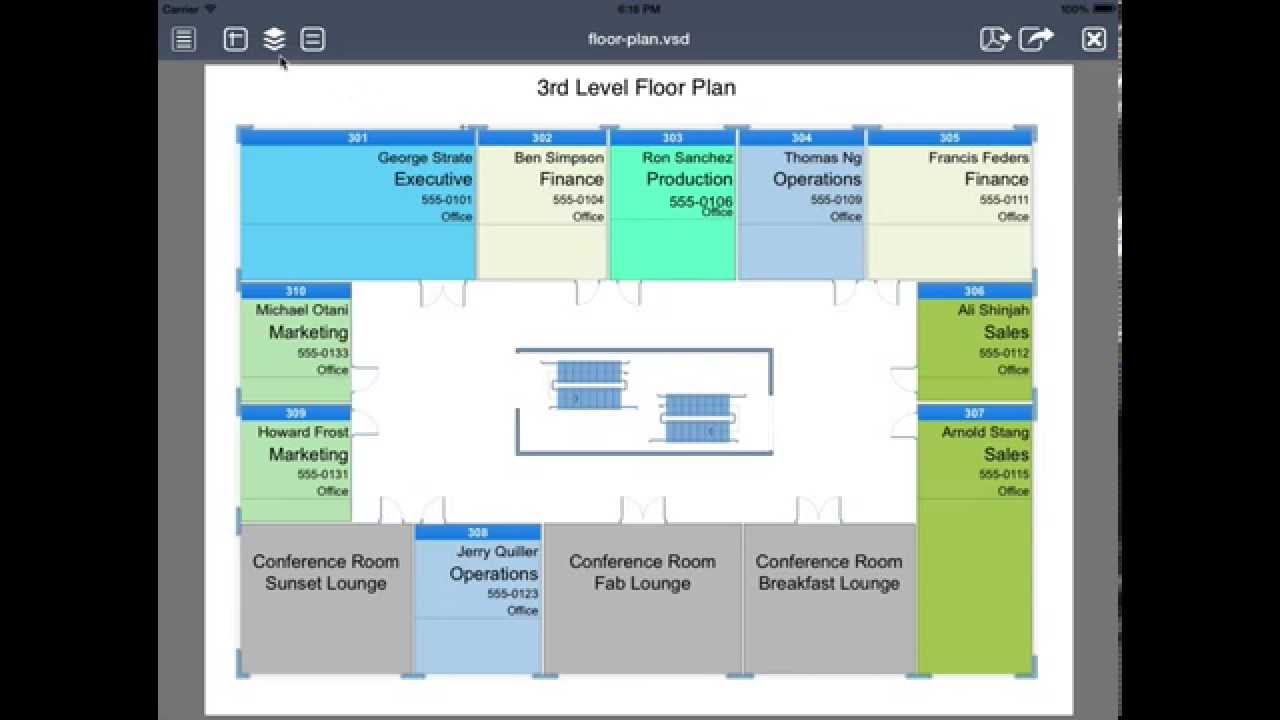 Switch Layers in Visio Drawings on iPad and iPhone (Floor Plan) - YouTube