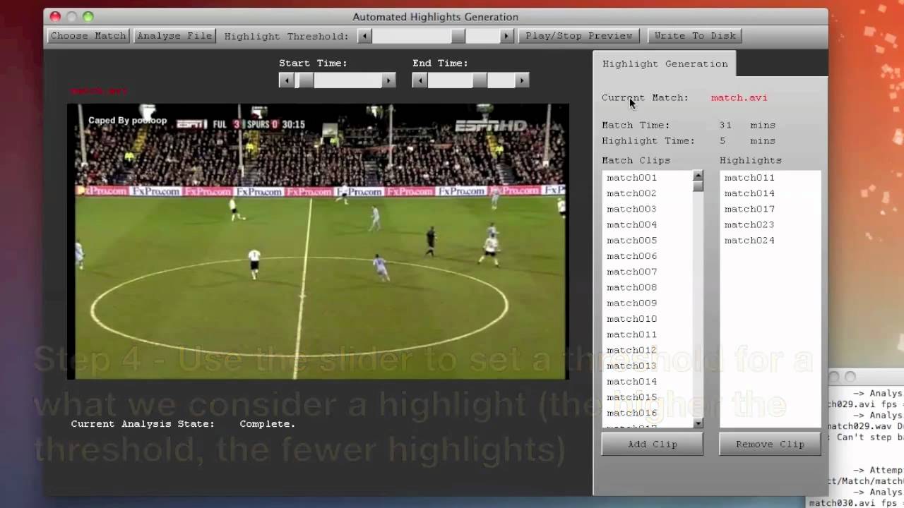 Automated Football Highlights (Final Year Project) - YouTube