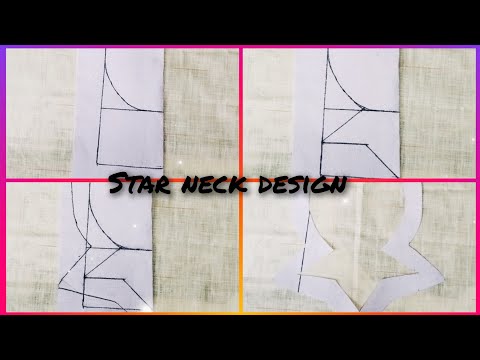 Easy Beautiful Star neck design / Neck Design star 👌 Roz creations ...