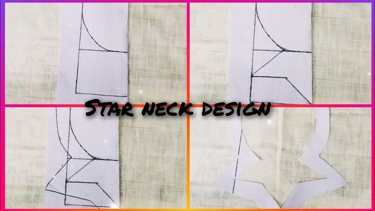 Easy Beautiful Star neck design cutting / Neck Design star 👌 Roz ...