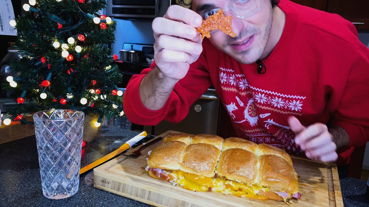 BEST Cheesy Christmas Leftover Sliders Recipe ! - YouTube