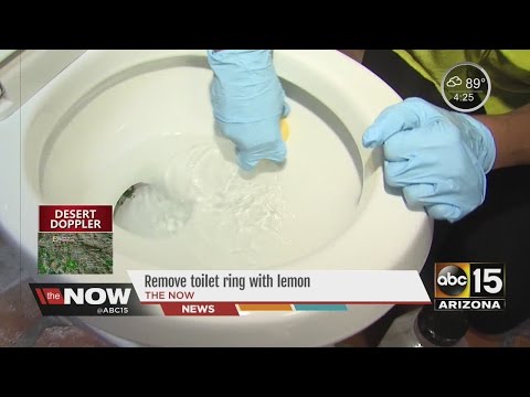 Remove toilet ring with lemon