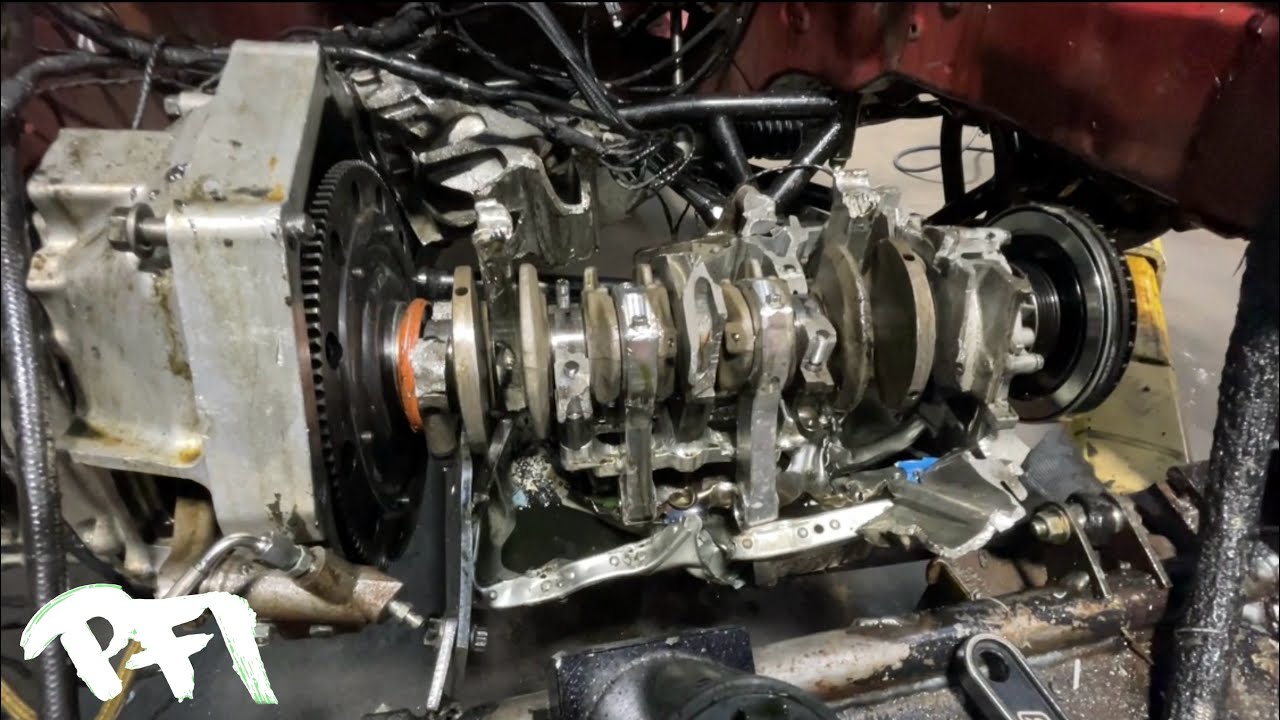 Pulling the Most Blown Up Engine , We have Ever Seen. - YouTube