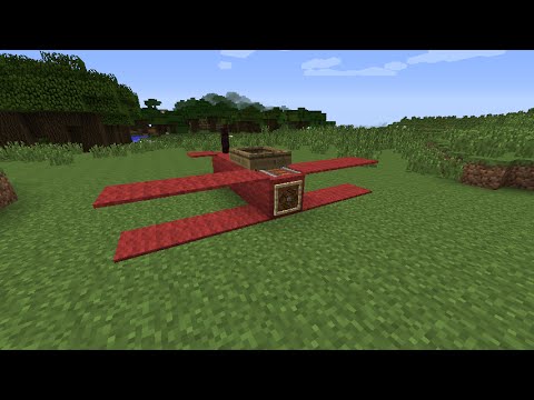 Minecraft : สอนทำเครื่องบินรบ Red Baron 1.7.2 - Rivth28 - YouTube
