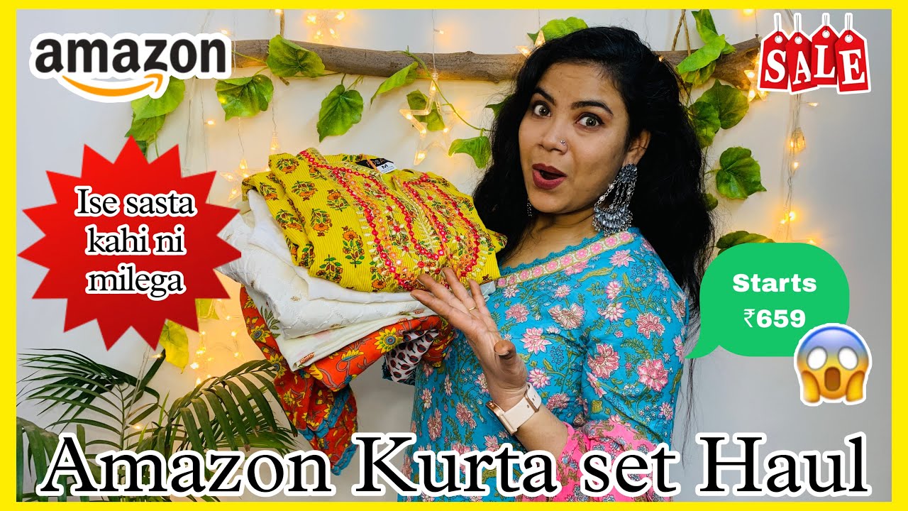 Amazon Kurta Set Haul Starting Rs. 659 | Ye collection apne kahi ni dekha hoga | Amazon haul ...